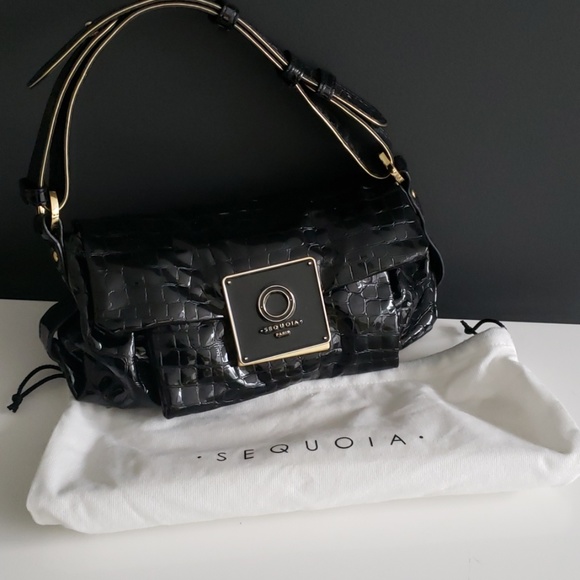 Sequoia | Bags | Sequoia Snake Embossed Pattent Leader Handbag | Poshmark
